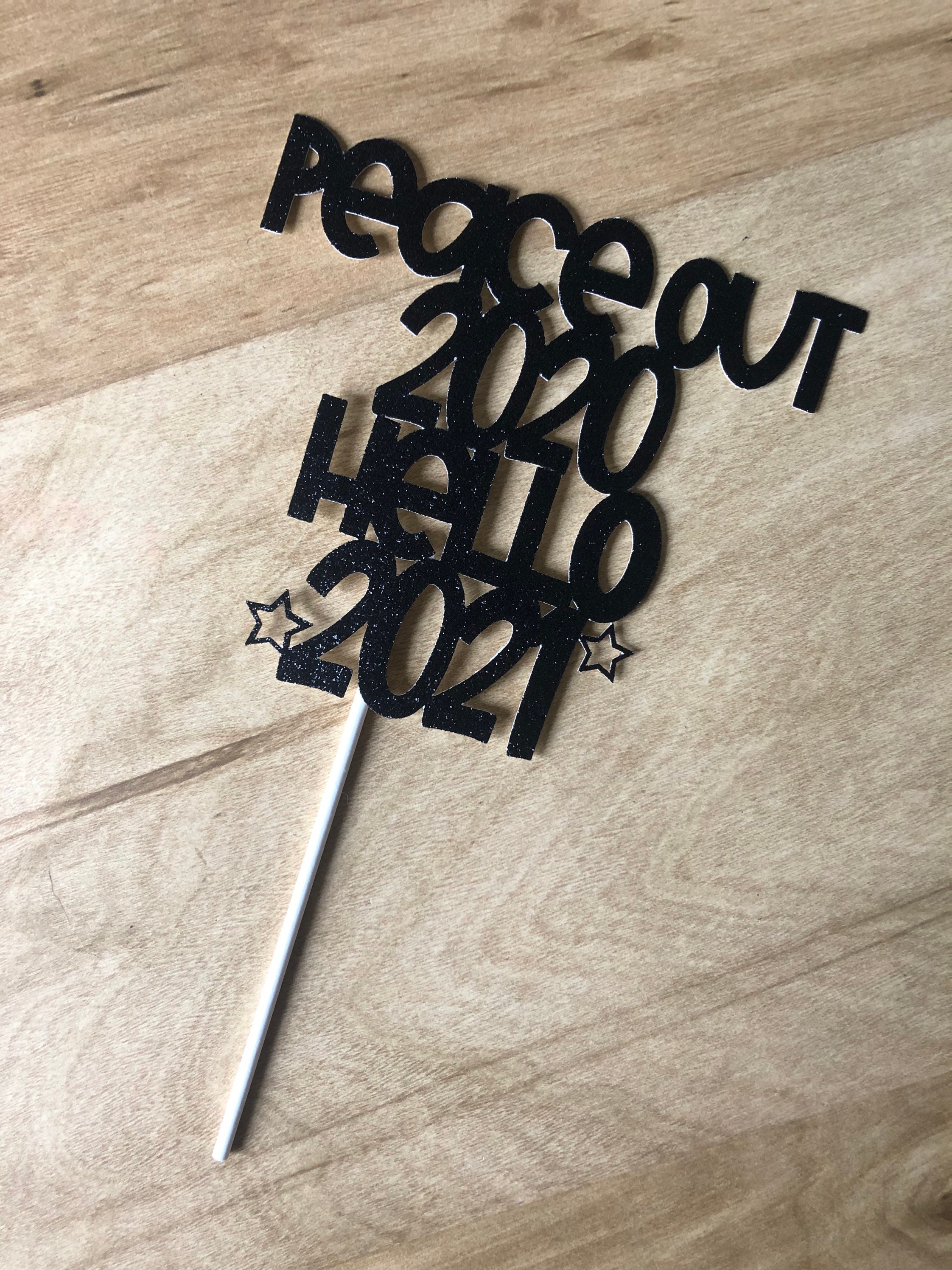 Peace Out 2023 Hello 2024 Cake Topper Happy New Year Cake - Etsy