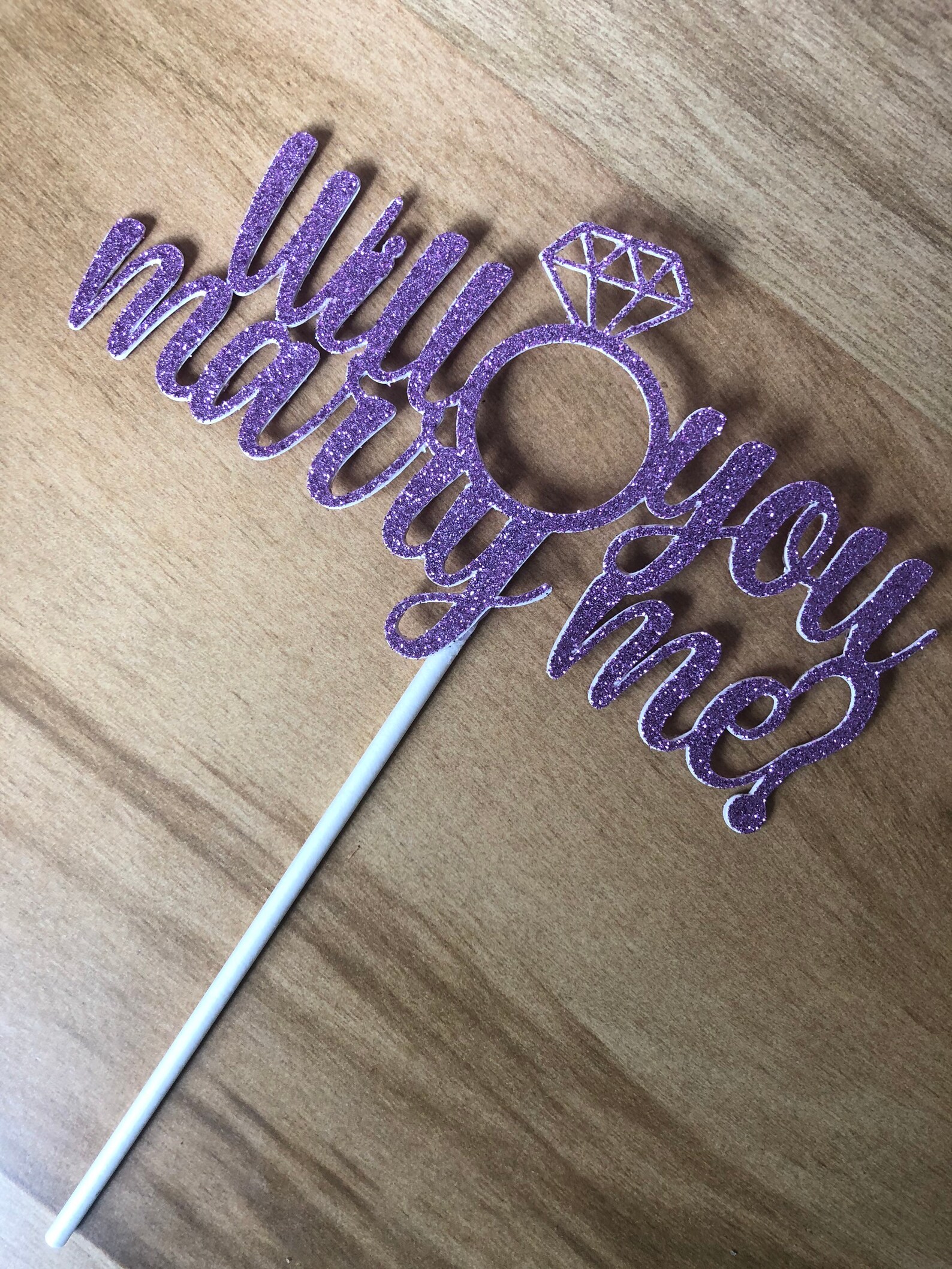 Will You Marry Me Cake Topper Wedding Proposal Cake Topper - Etsy