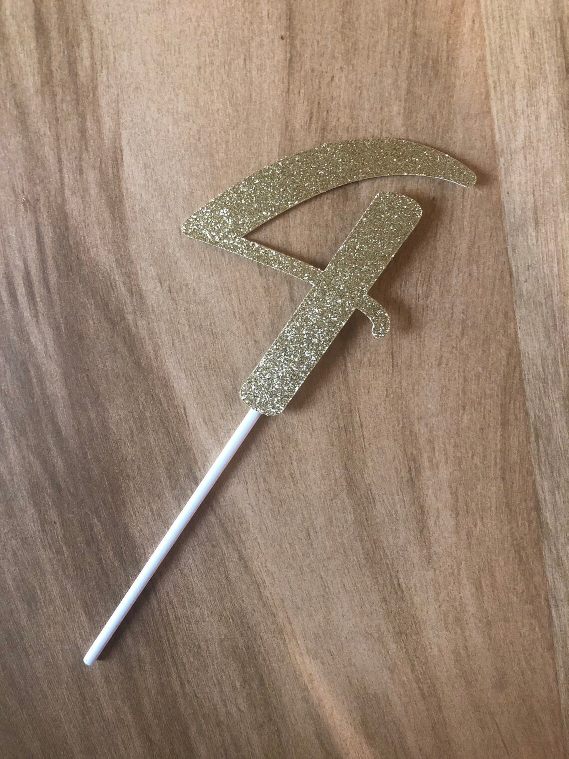 4 Cake Topper 4th Birthday Cake Topper Glitter Topper - Etsy