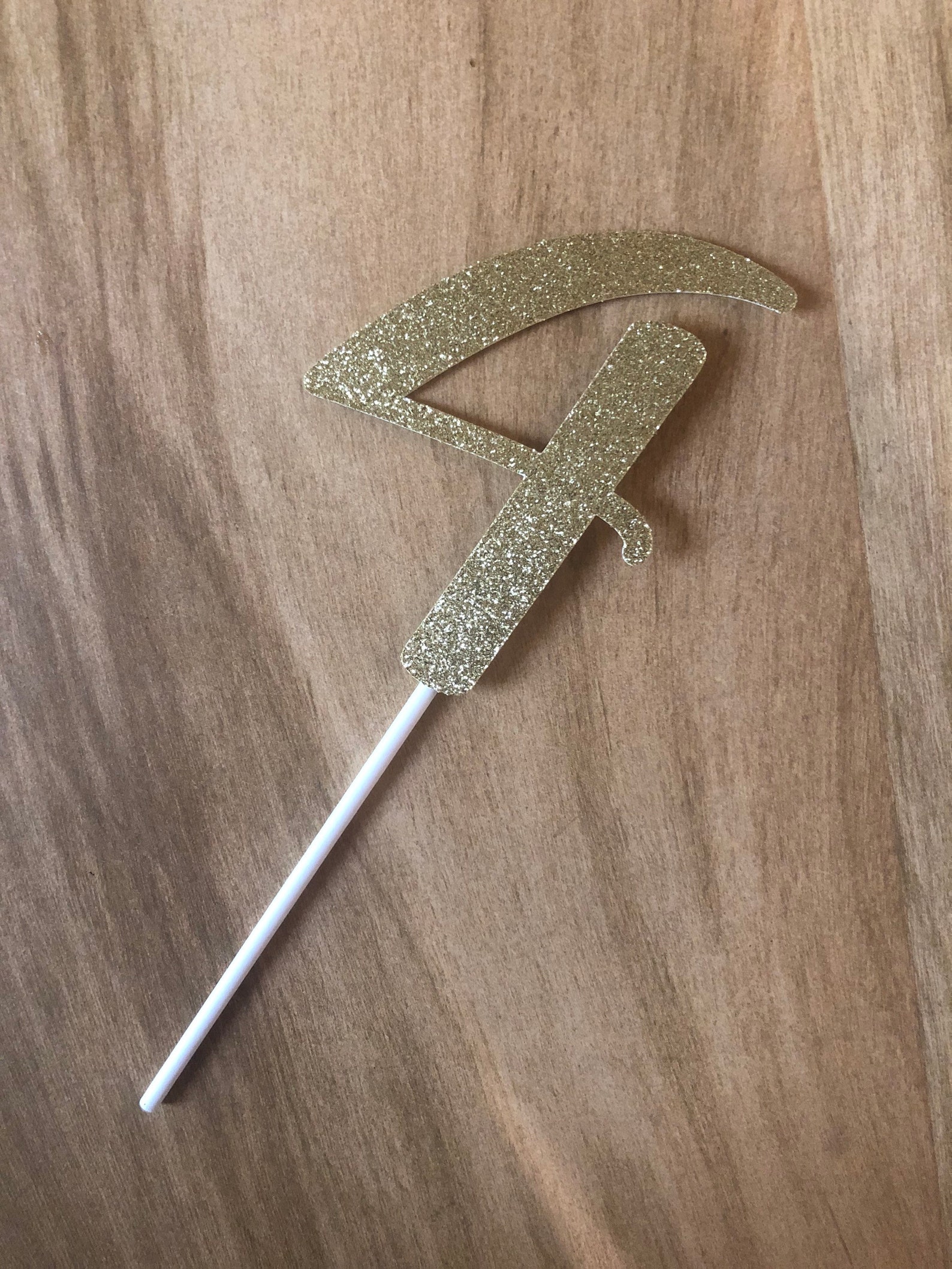 4 Cake Topper 4th Birthday Cake Topper Glitter Topper - Etsy