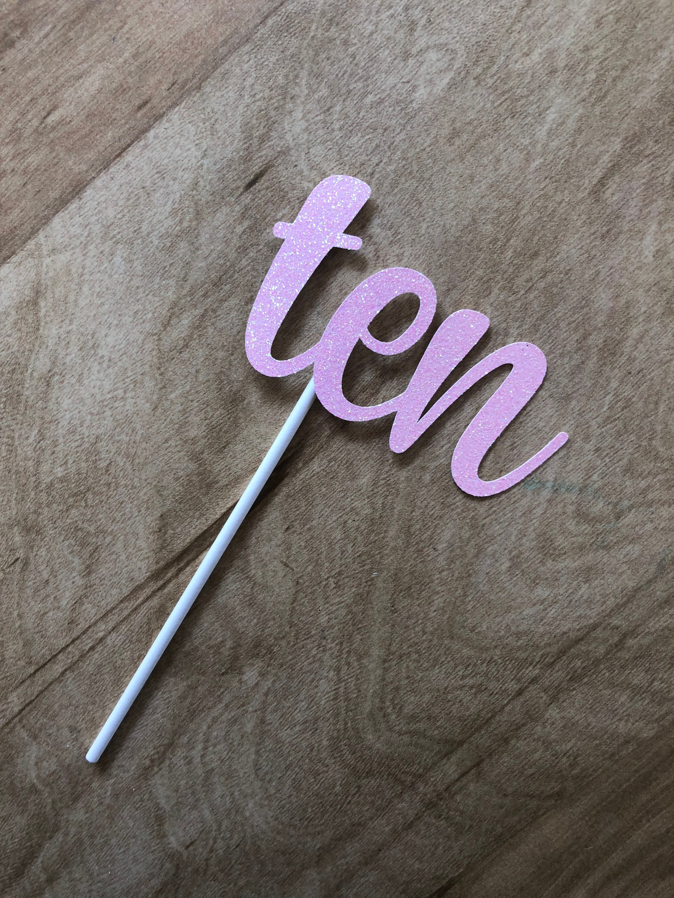 Ten Cake Topper 10th Birthday Cake Topper Tenth Birthday - Etsy