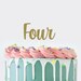 Four Cake Topper, 4th Birthday Cake Topper, Forth Birthday Cake Topper ...