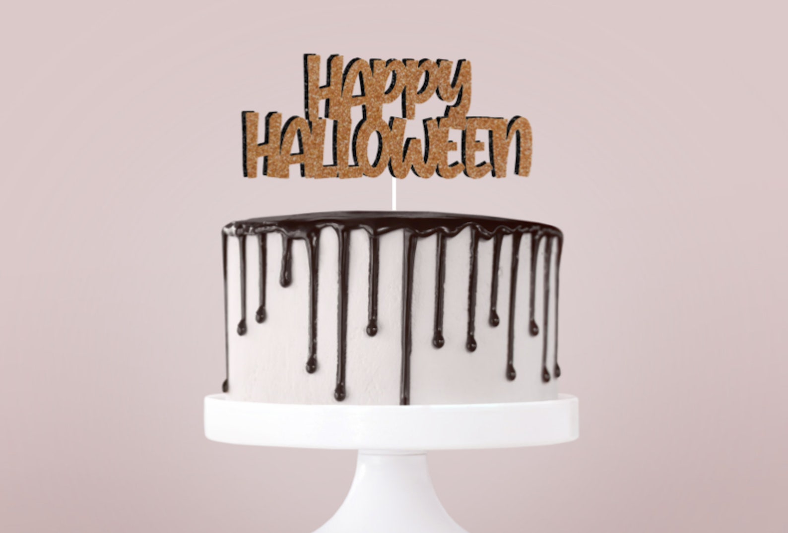 Happy Halloween Cake Topper Halloween Cake Topper Black - Etsy