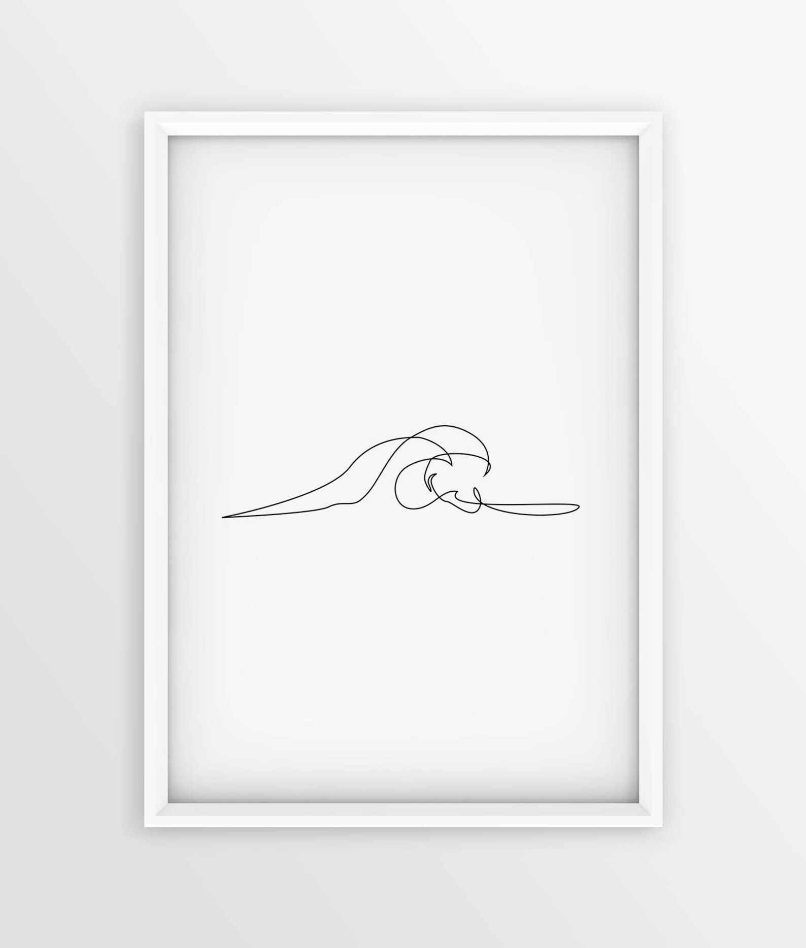 Wave, Water, Beach, Summer, Printable, Line Drawing Print, Black White ...