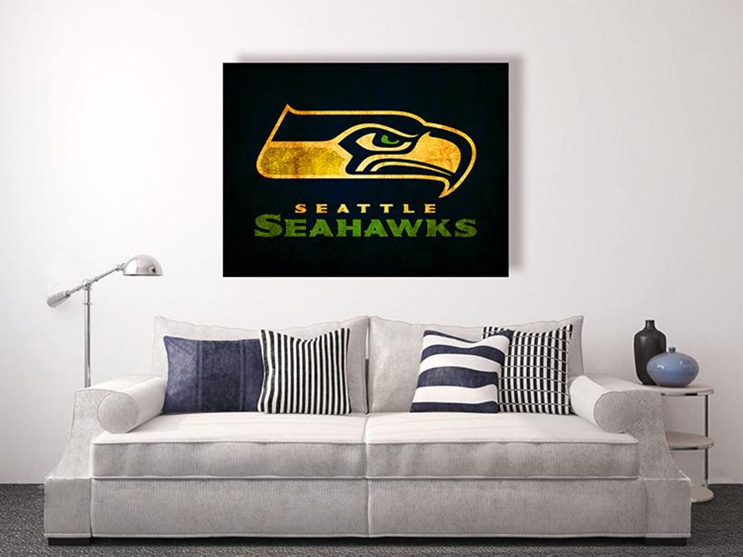 Seattle Seahawks Vintage Style Canvas Print, Vintage Football Decor ...