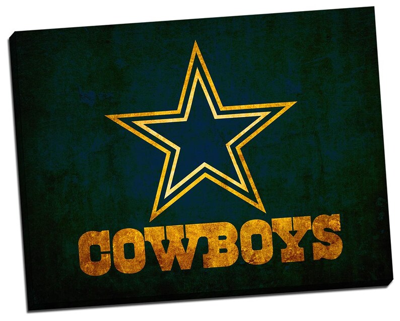 Dallas Cowboys Vintage Style Canvas Print, Vintage Football Decor ...