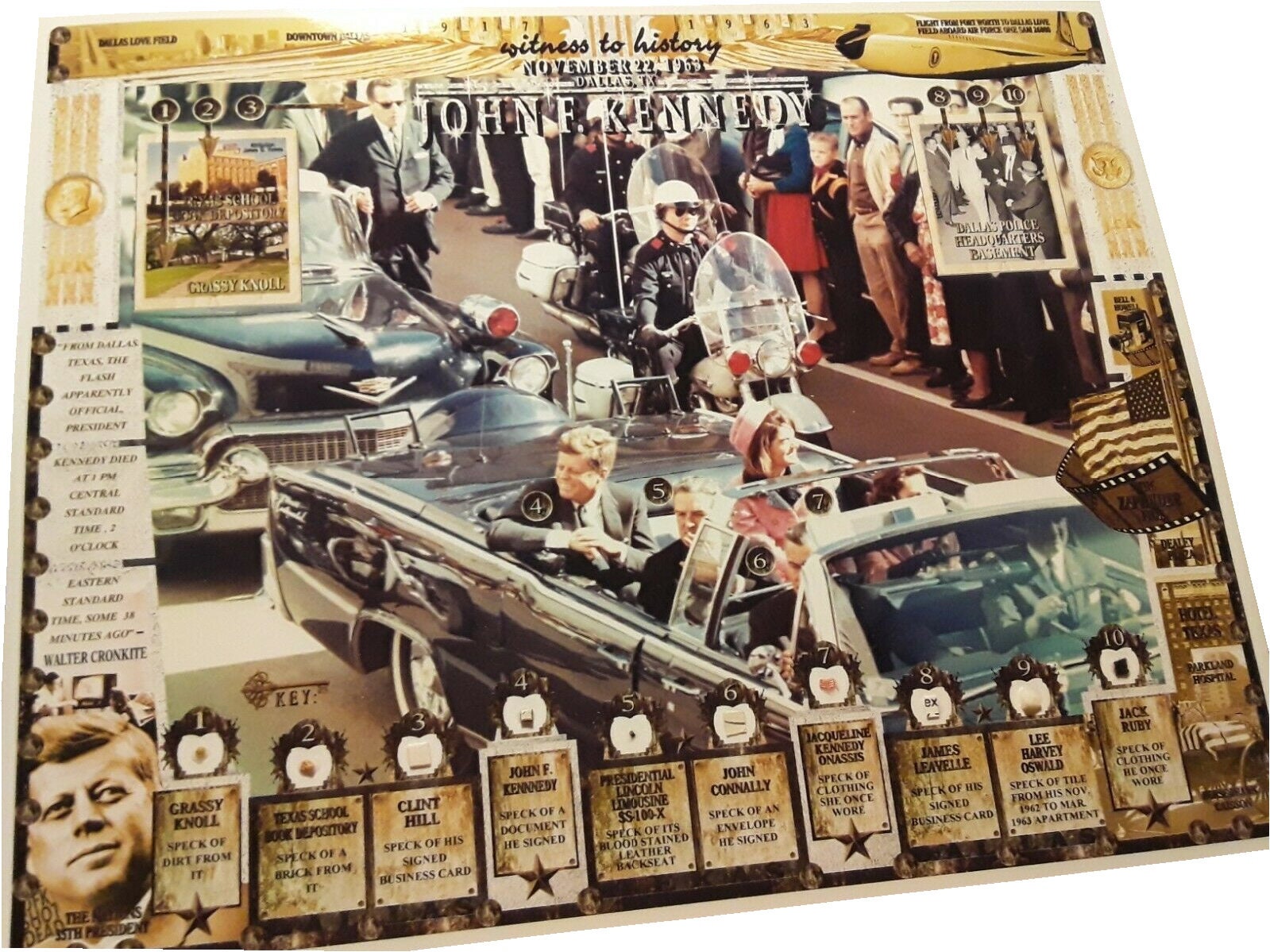 RELICS of JFK, Lee Harvey Oswald, Jack Ruby, Grassy Knoll, Texas School ...