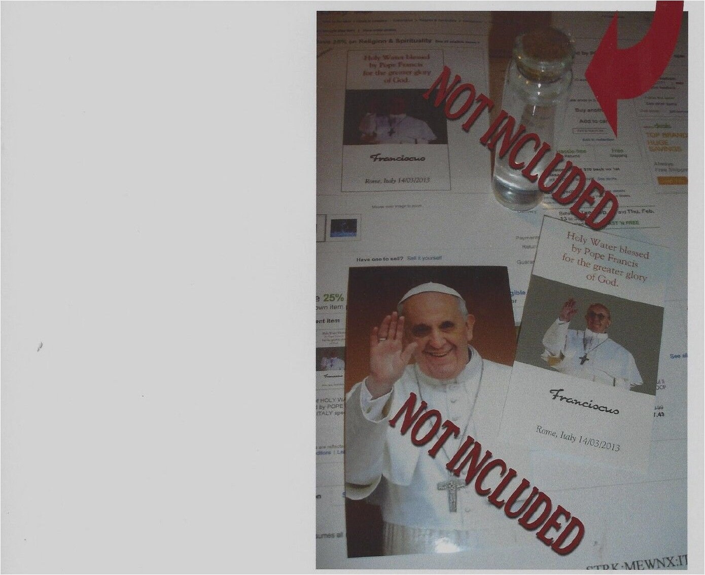 Holy Water Blessed by POPE FRANCIS, One Droplet Soaked Onto Paper - Etsy