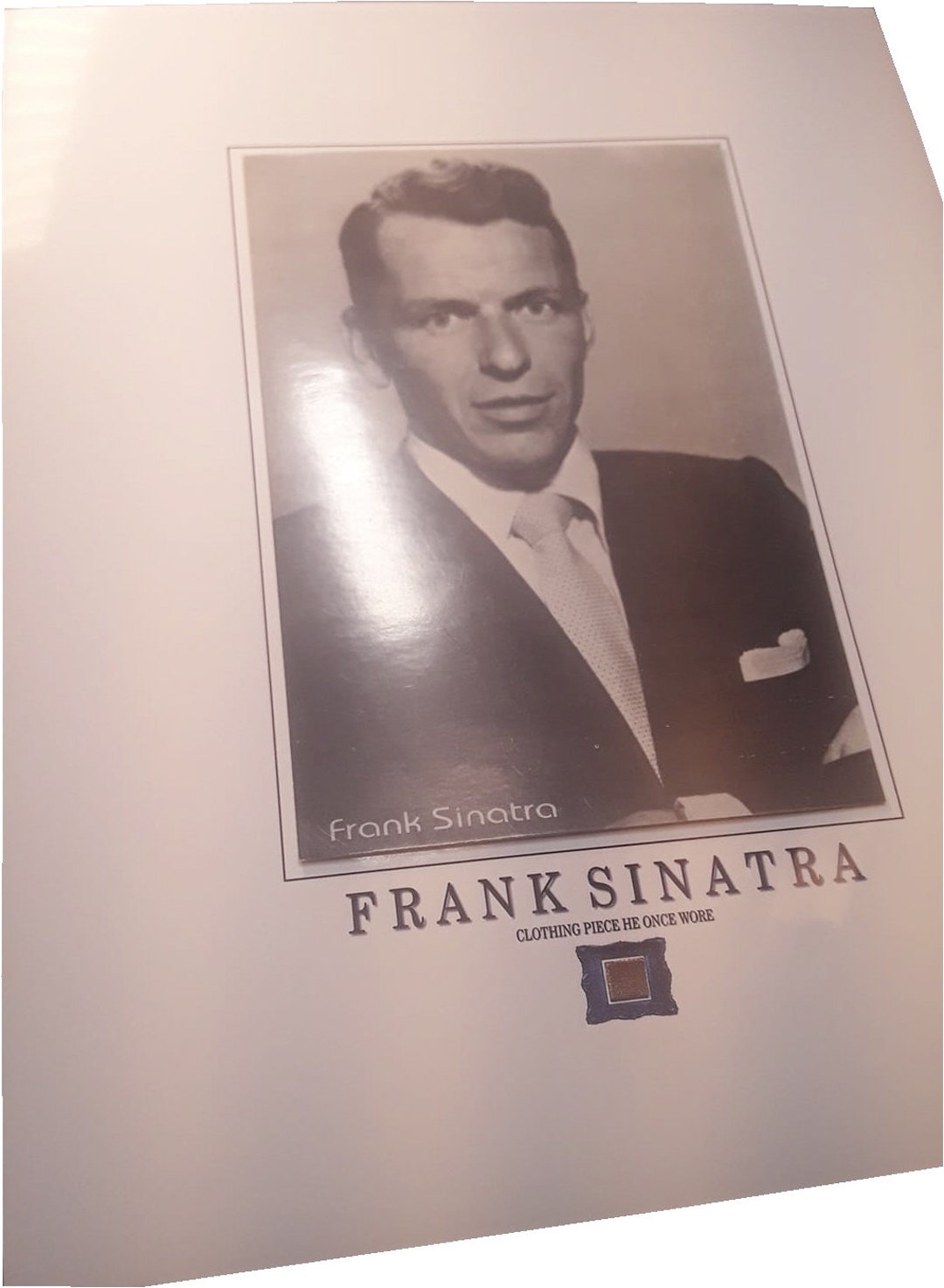 FRANK SINATRA Worn CLOTHING Piece & Random Vintage Postcard on 8x10 Paper, Relic, Rare - Etsy