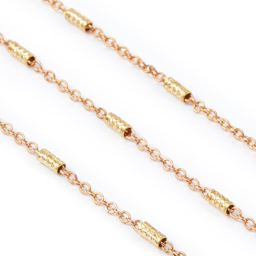 Flat Cable Chain Raw Brass Open Link Faceted Cable Chain | Etsy