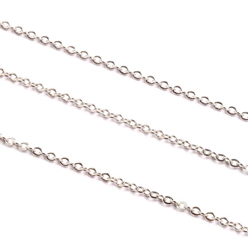 Curb Chain Iron Military Chain Silver Tone Plated - Etsy