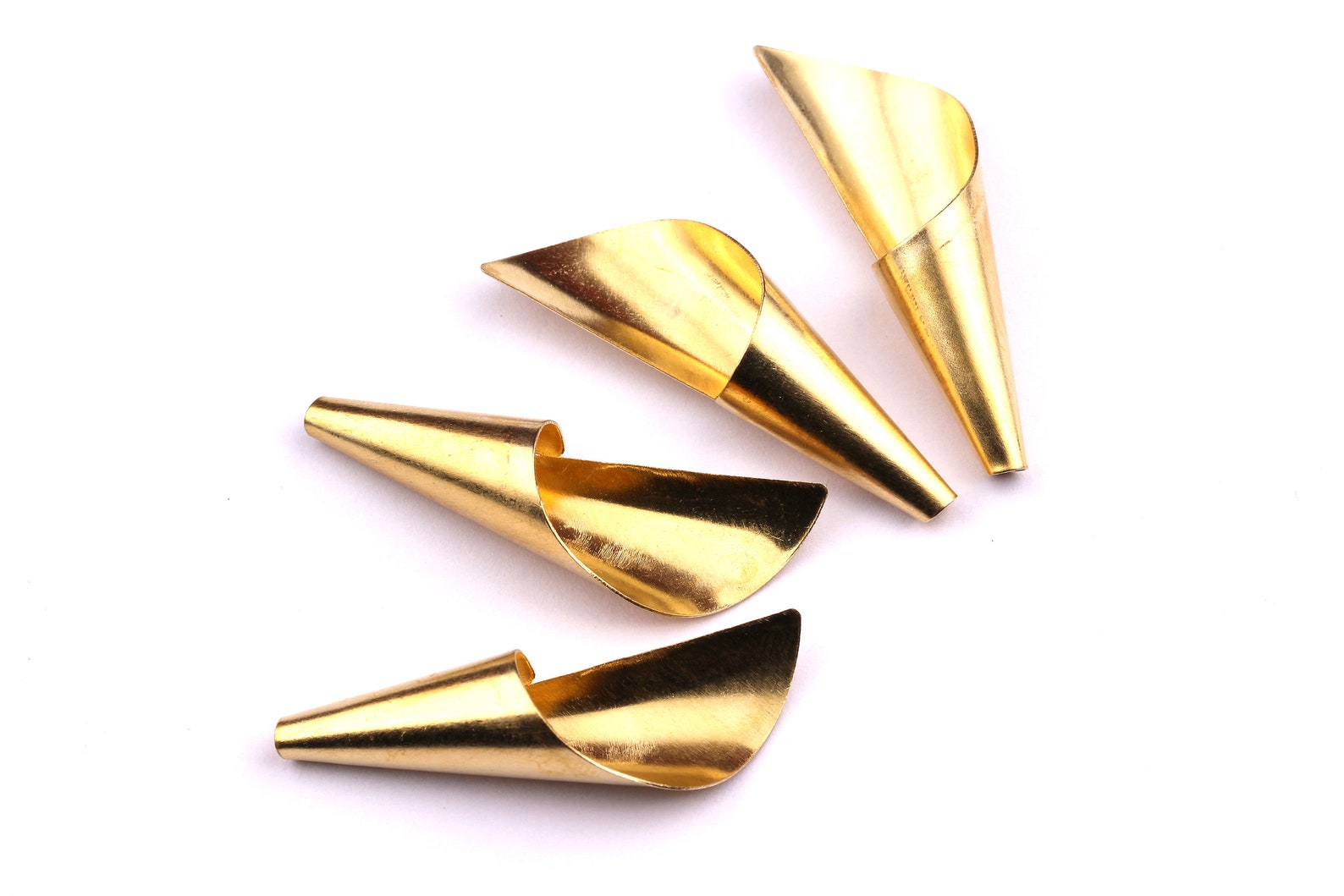 Brass Cone Bead Caps Raw Brass Cone Bead Caps Jewelry | Etsy