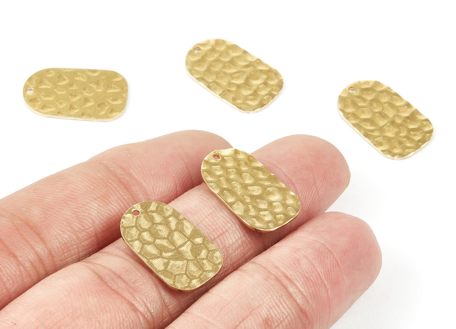 Brass Hammered Oval Charms Hammered Oval Shaped Raw Brass | Etsy