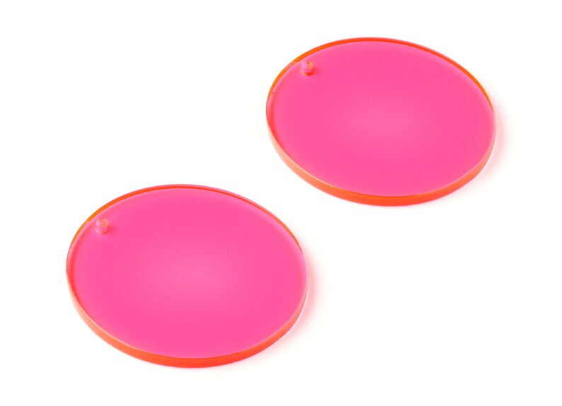 Acrylic Round Charms - Coin Earrings and Pendant - Earring Findings ...