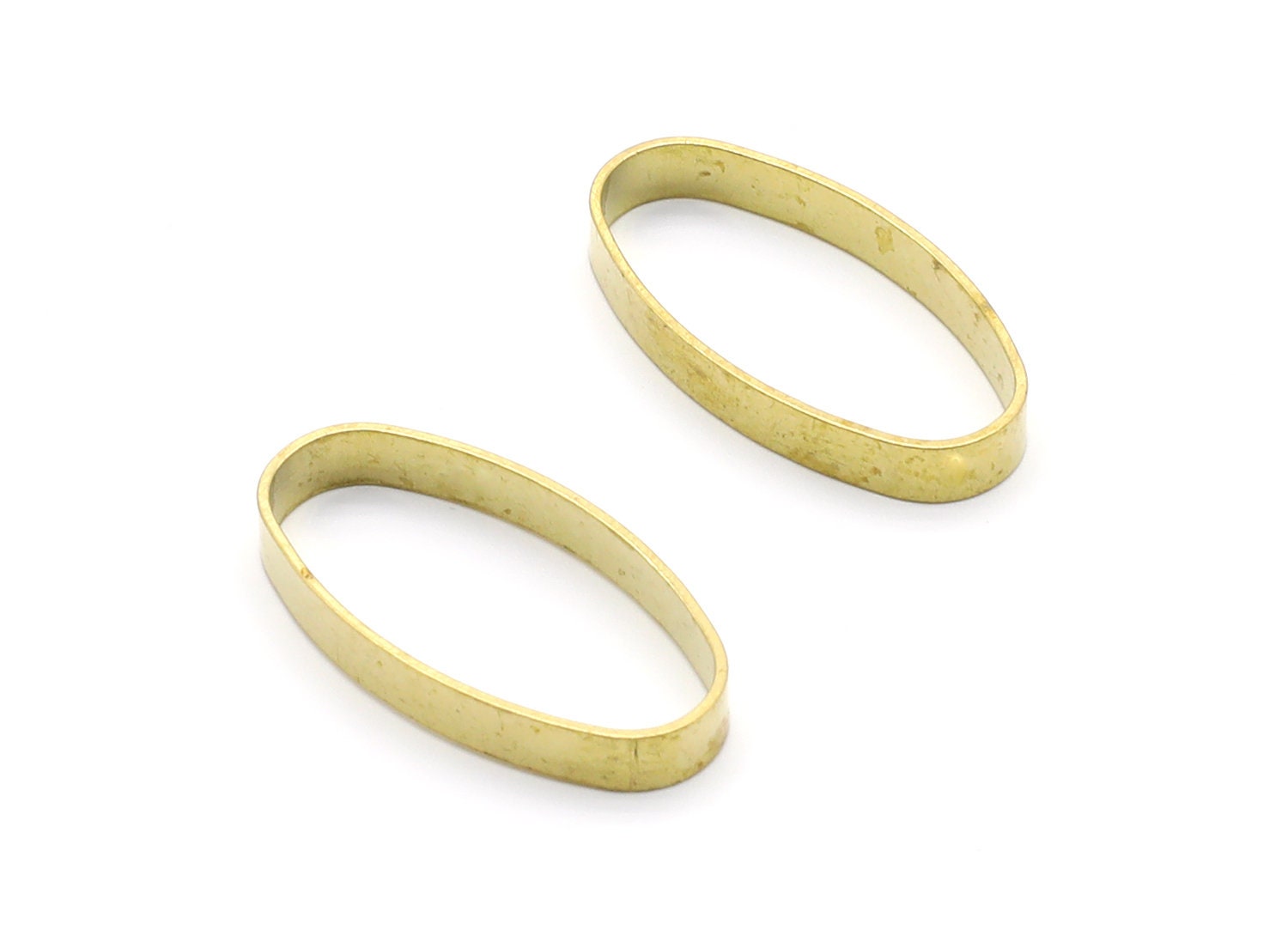 Brass Oval Charms Oval Shaped Raw Brass Charms Geometric | Etsy