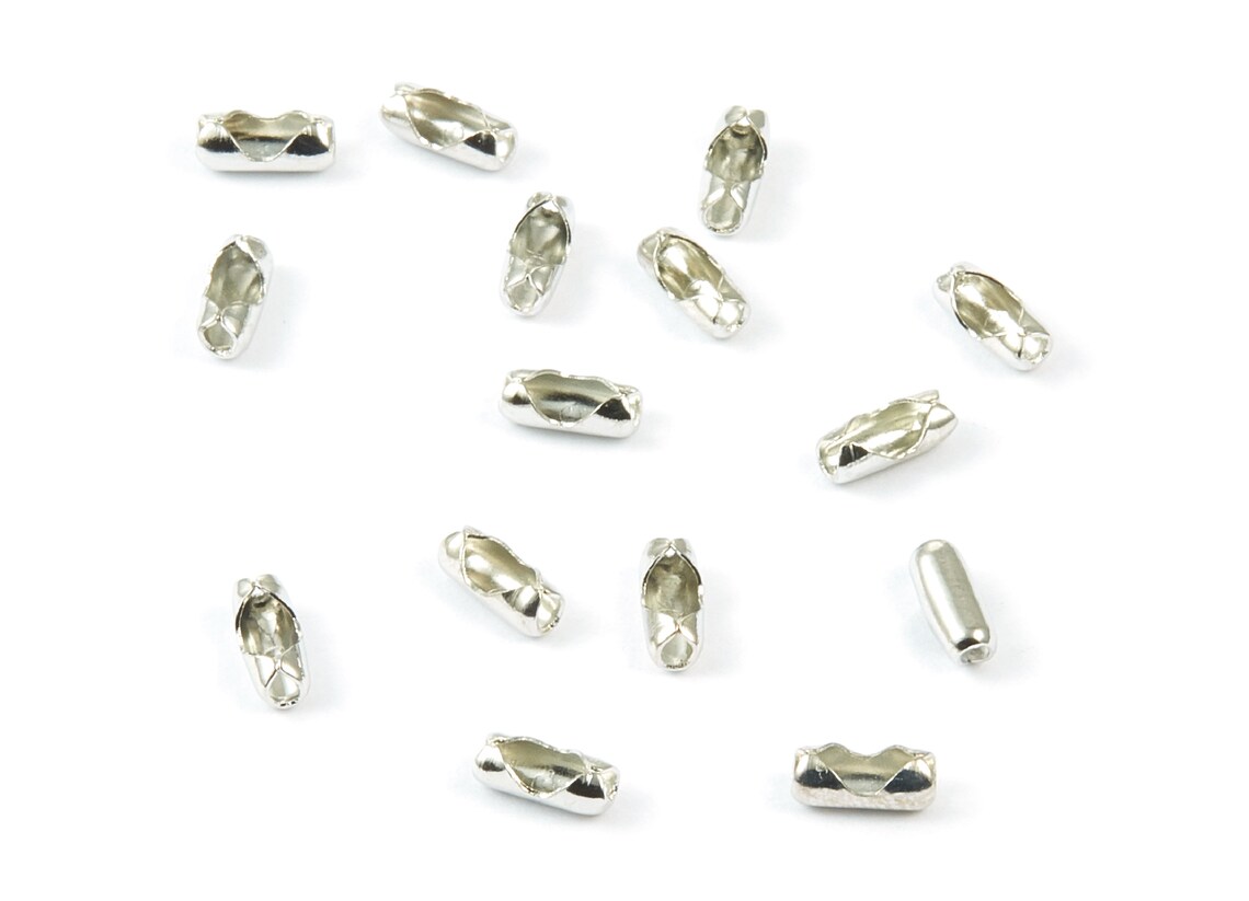 Ball Chain Connector 1.5 Silver Tone Plated Brass Brass | Etsy