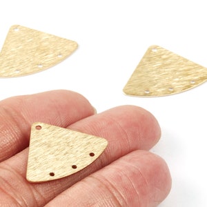 Brass Textured Triangle Charms - Textured Triangle Raw Brass Connectors ...