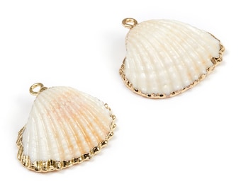 Brass With Gold Plated 14K Shell/mussel/fish Charms Drop - Etsy