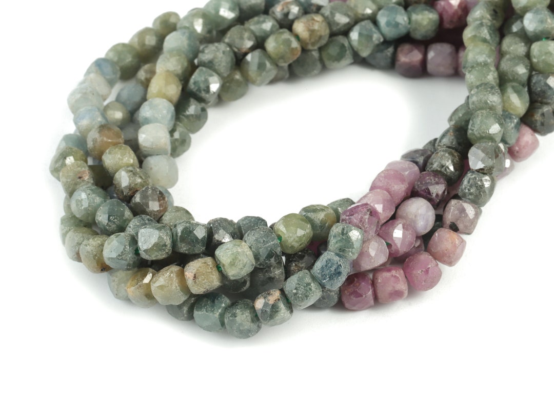 Colour Jewel Cube Beads 4mm - 15.5 Inch - Faceted Cube Gemstone Beads ...