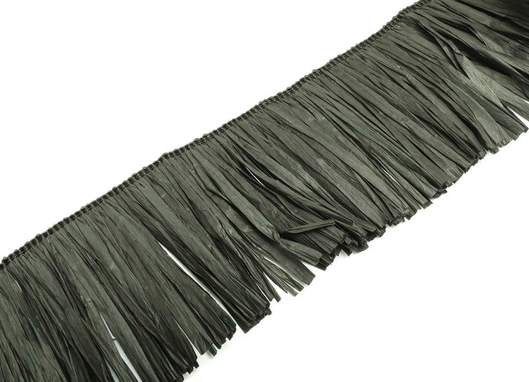 10.5cm Black Raffia Tassel – Raffia Tassels Strip – Raffia Grass ...