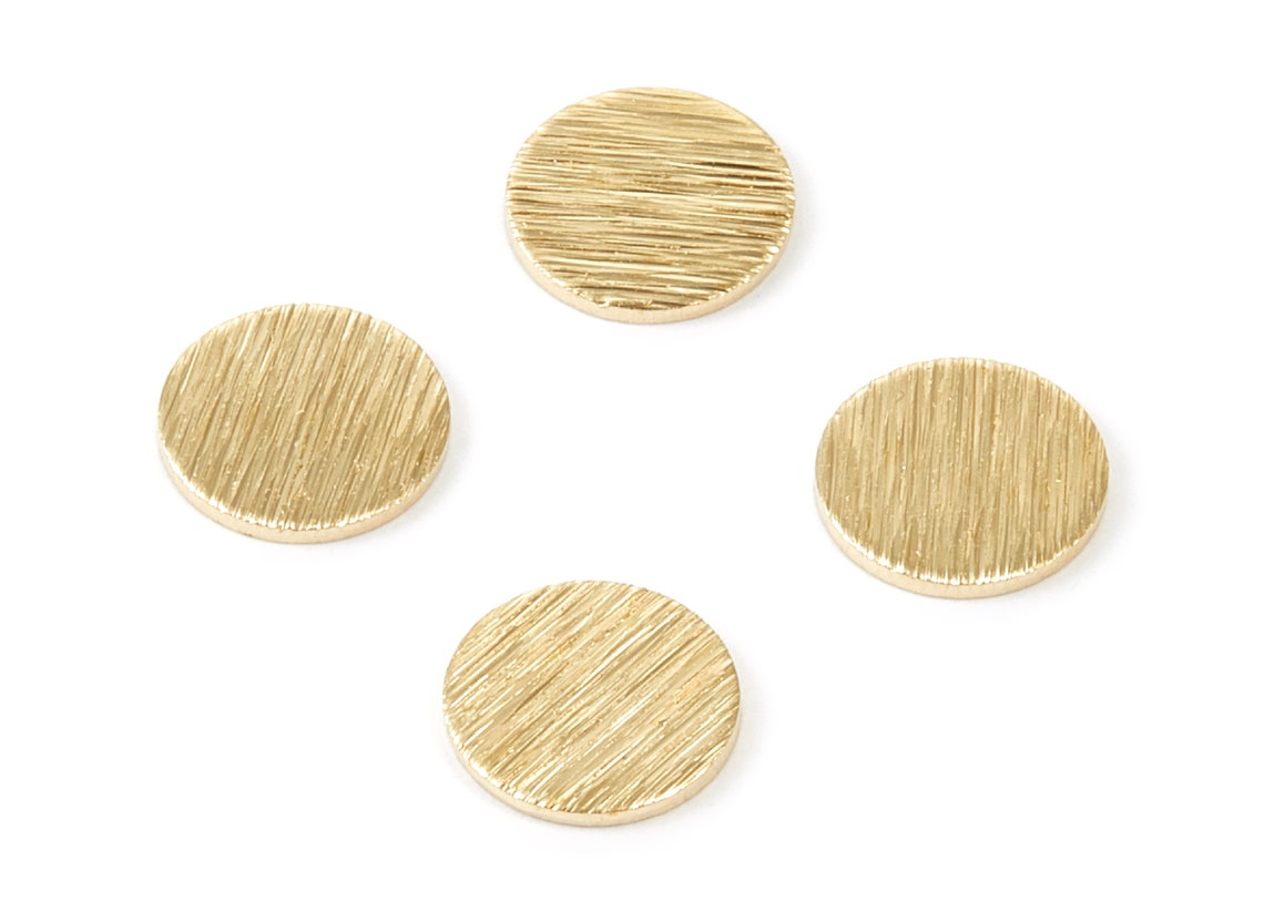 Brass Textured Round Charms - Textured Round Shaped Raw Brass Pendant ...