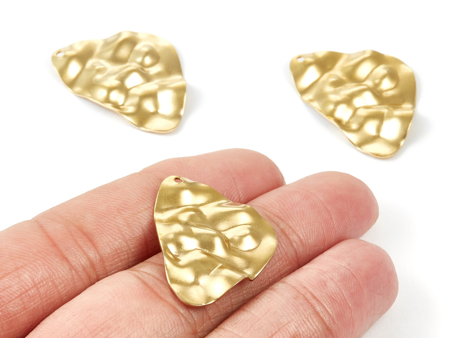 Brass Wavy Triangle Charms Wavy Triangle Raw Brass Pendant - Etsy