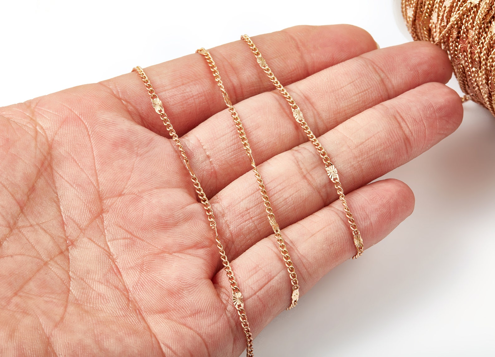 Hammered Satellite Curb Chain Raw Brass Chain Soldered - Etsy