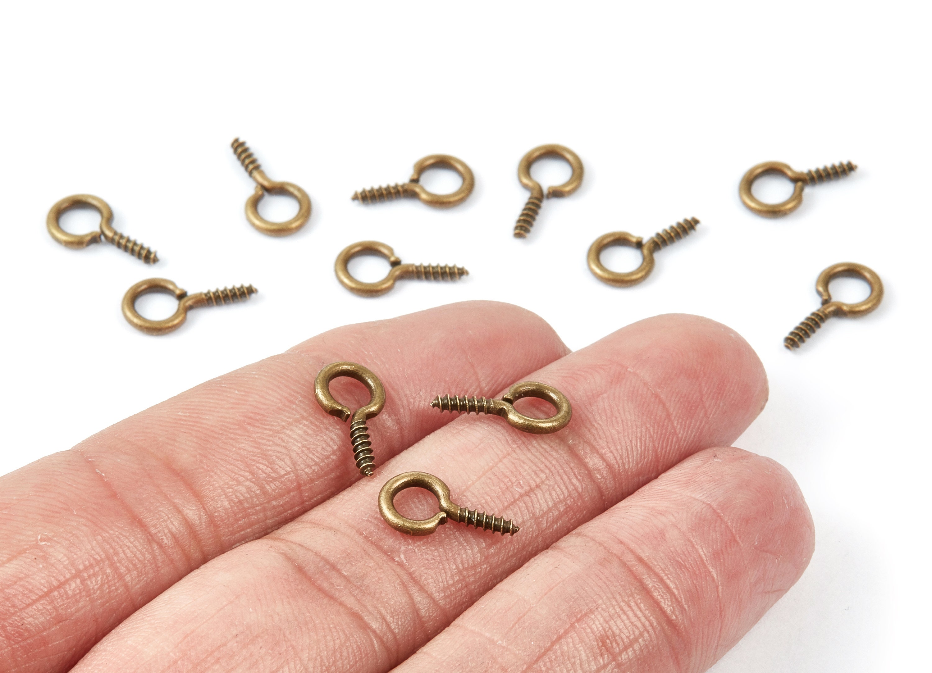 Eye Hook Screw 7X12.7 Antique Bronze Tone Plated Brass Eye | Etsy