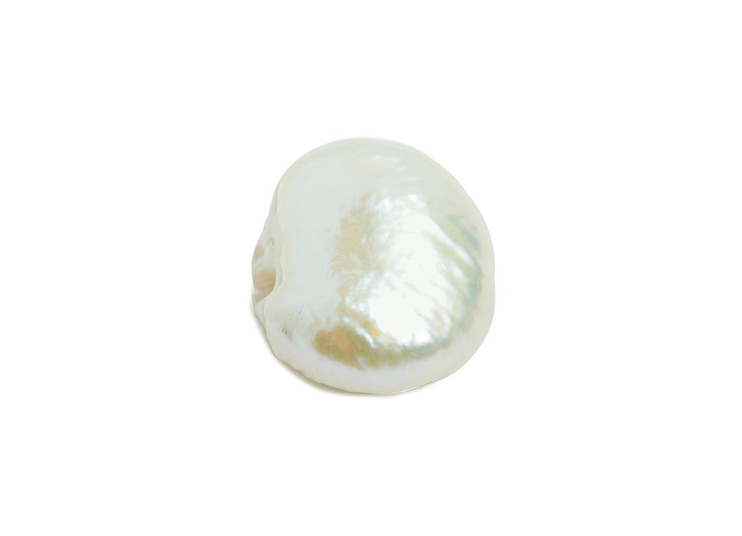 Freshwater Pearls - Baroque Buttons Pearls - Iridescent Geometric ...