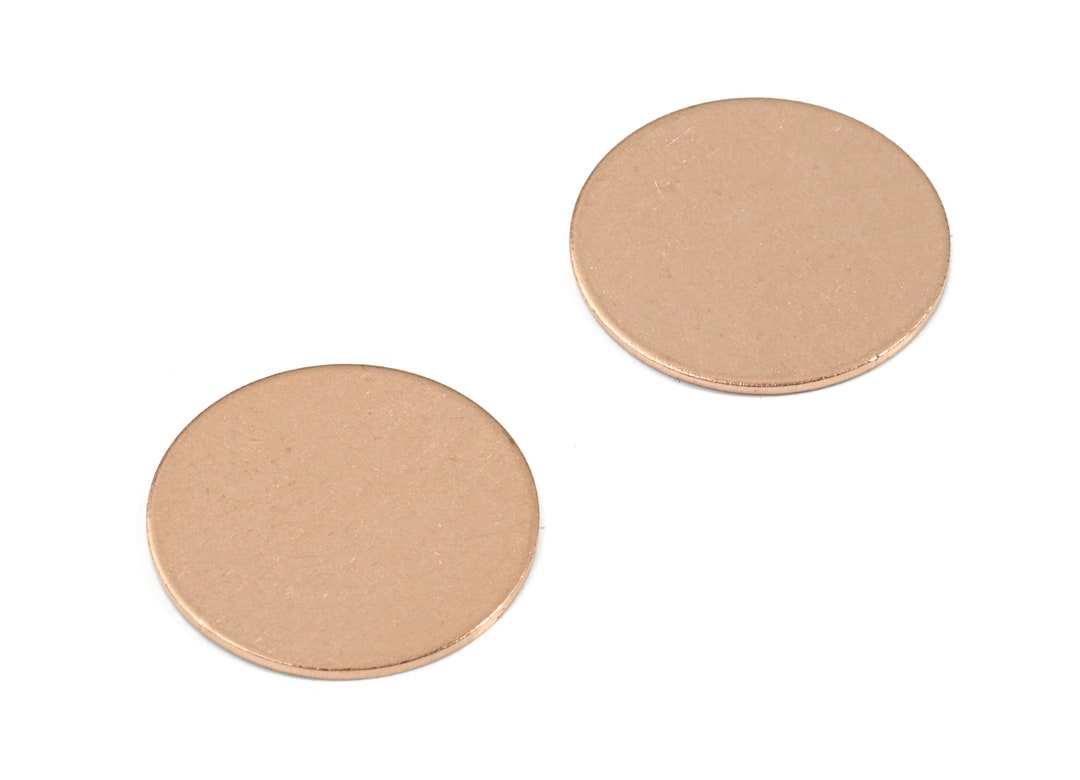 Copper Round Blank - Raw Copper Circle Stamping Blank - Earring ...