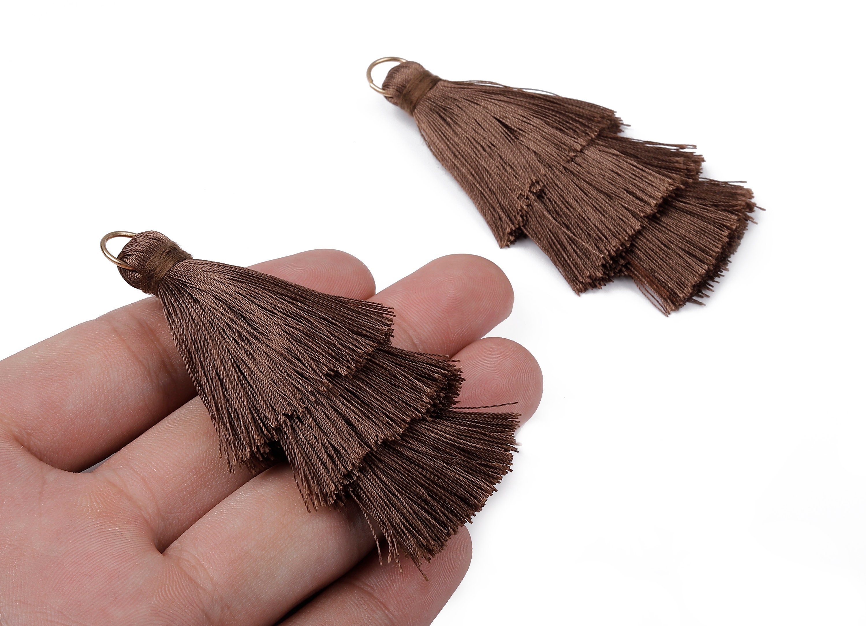 3 Layers Tassel Charms - Tiered Tassel Earrings - Tassels With Iron ...