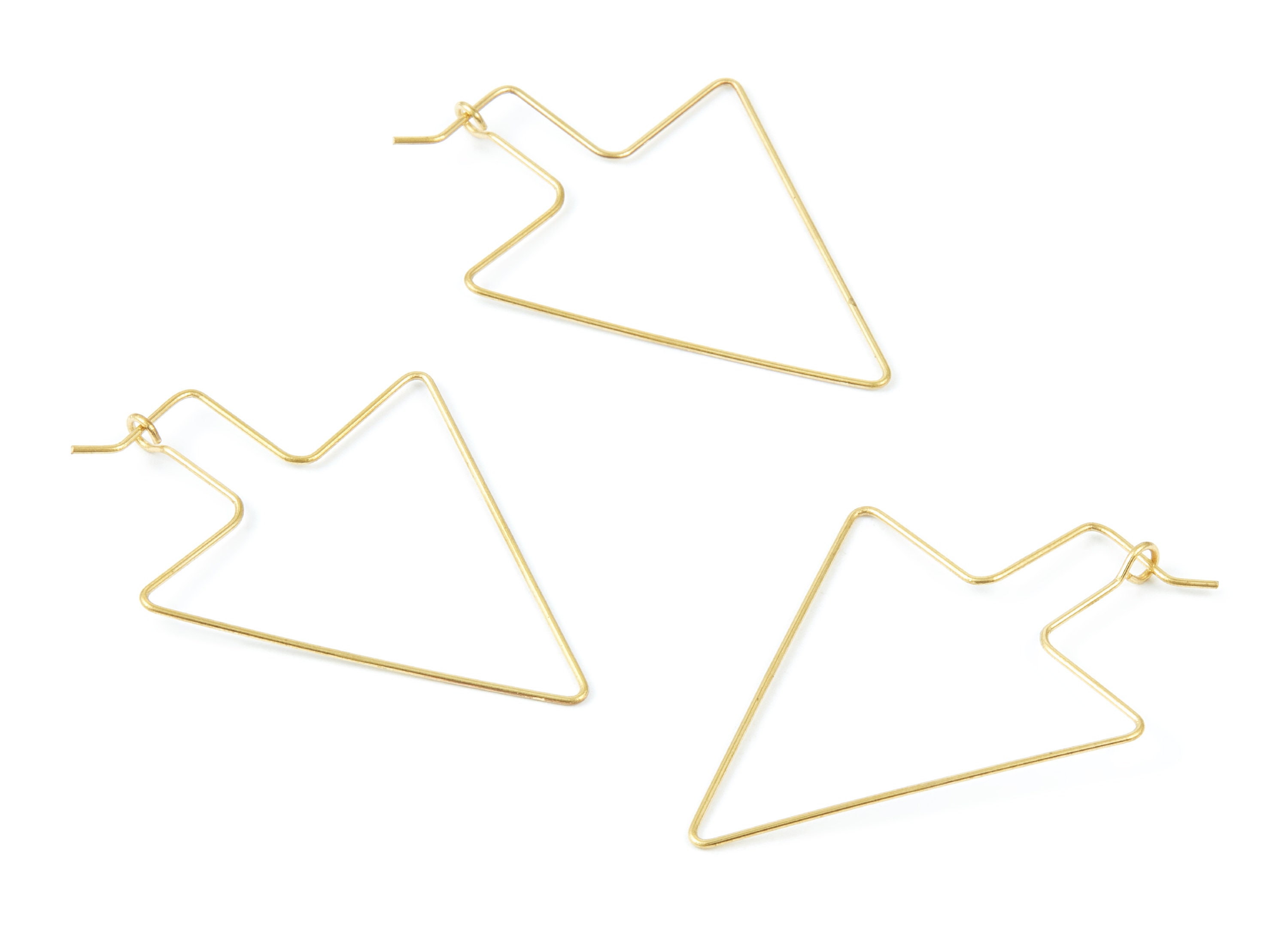 Brass Stud Earring Wire Raw Brass Ear Hooks Earring - Etsy