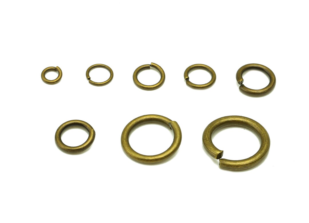 Brass Close Jump Rings - Antique Bronze Jump Rings - Not Soldered ...