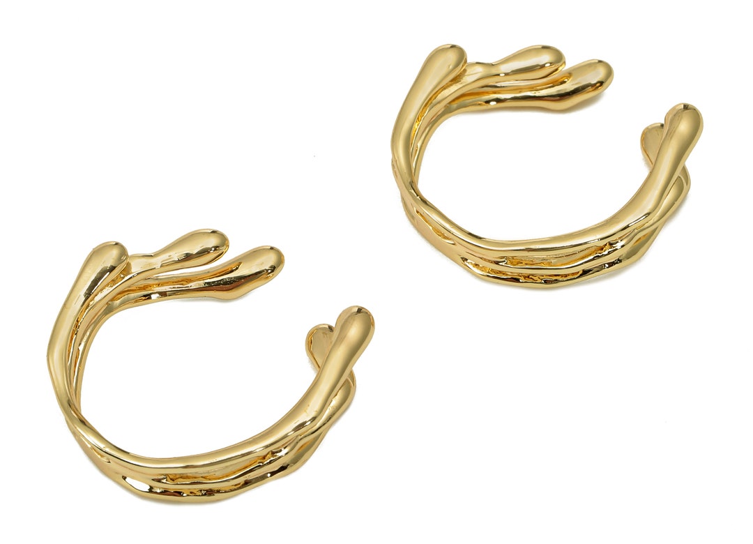 Brass Open Round Ring - Gold Textured Open Hoop Ring - Open Hoop Ring ...