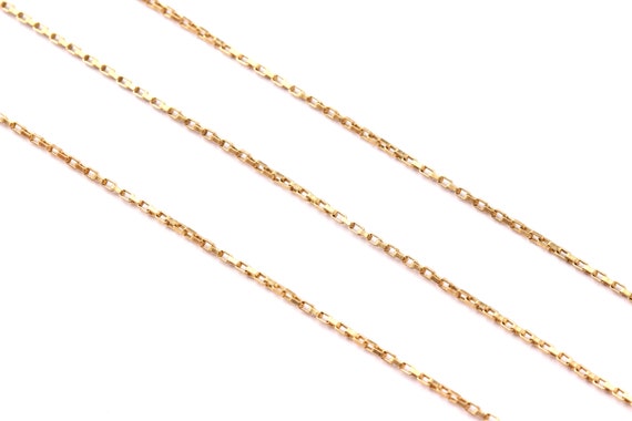 Rectangle Box Chain Link Chain Raw Brass Chain Tiny | Etsy