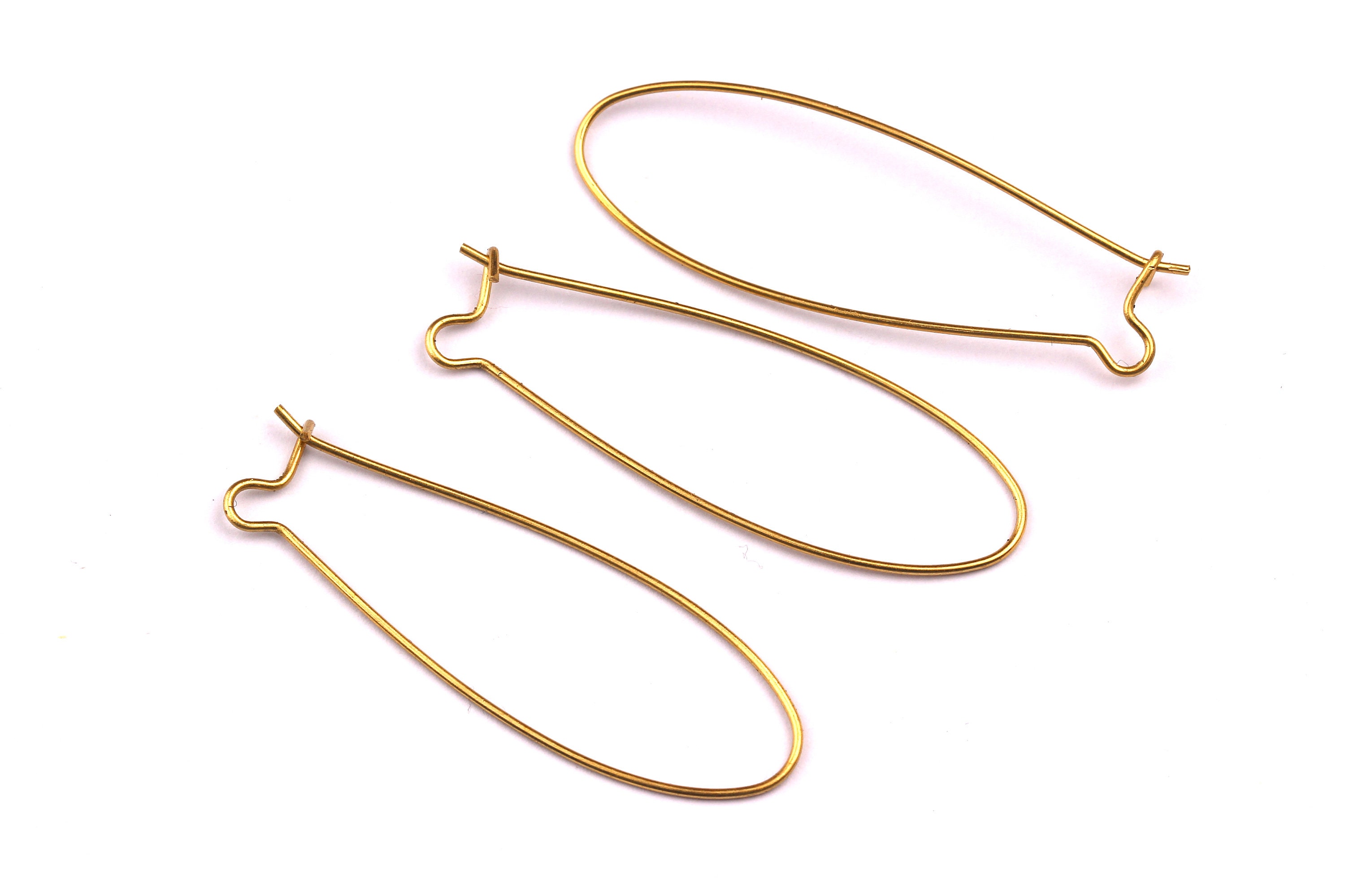 Kidney Earring Wire Brass Ear Wire Kidney Shaped Ear Wire - Etsy