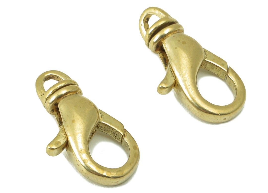 Brass Clips Parrot Clasp - Raw Brass Necklace Clasp - Brass Lobster ...
