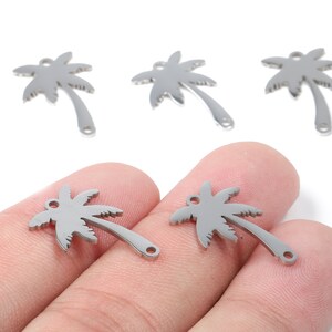 Stainless Steel Coconut Tree Connectors - Bracelet Charms - Coconut ...