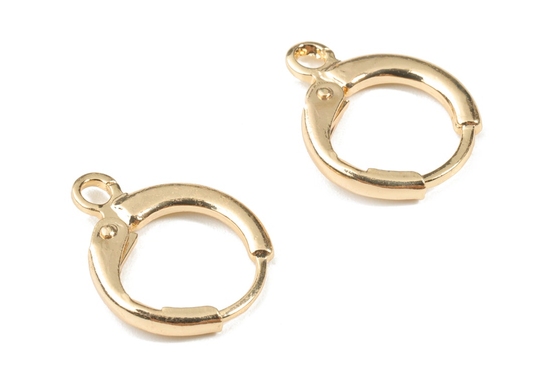 Brass Plain Leverback - Gold Leverback Earring Clasp - 18K Real Gold ...