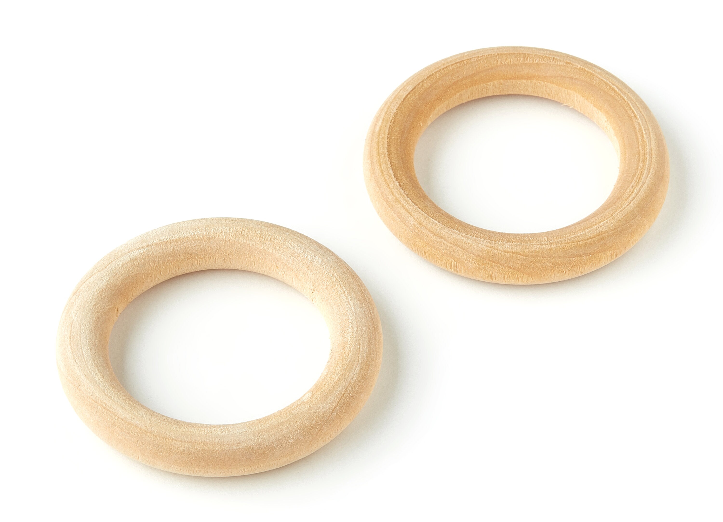 Round Unfinished Natural Wood - Ring Circle Wood Ring - Natural Wood ...