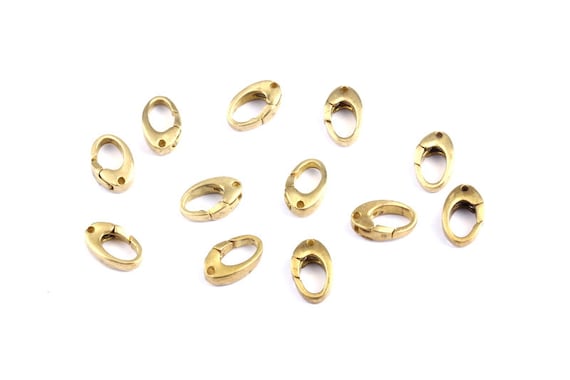 Brass Parrot Claps Raw Brass Lobster Claw Claps Oval - Etsy