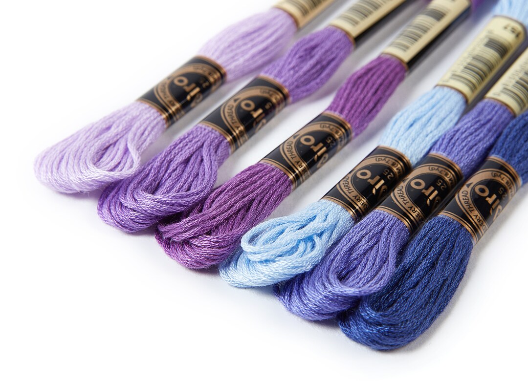 Embroidery Floss Set - 6 Skeins of 8 Meters- Embroidery Thread - Cross ...