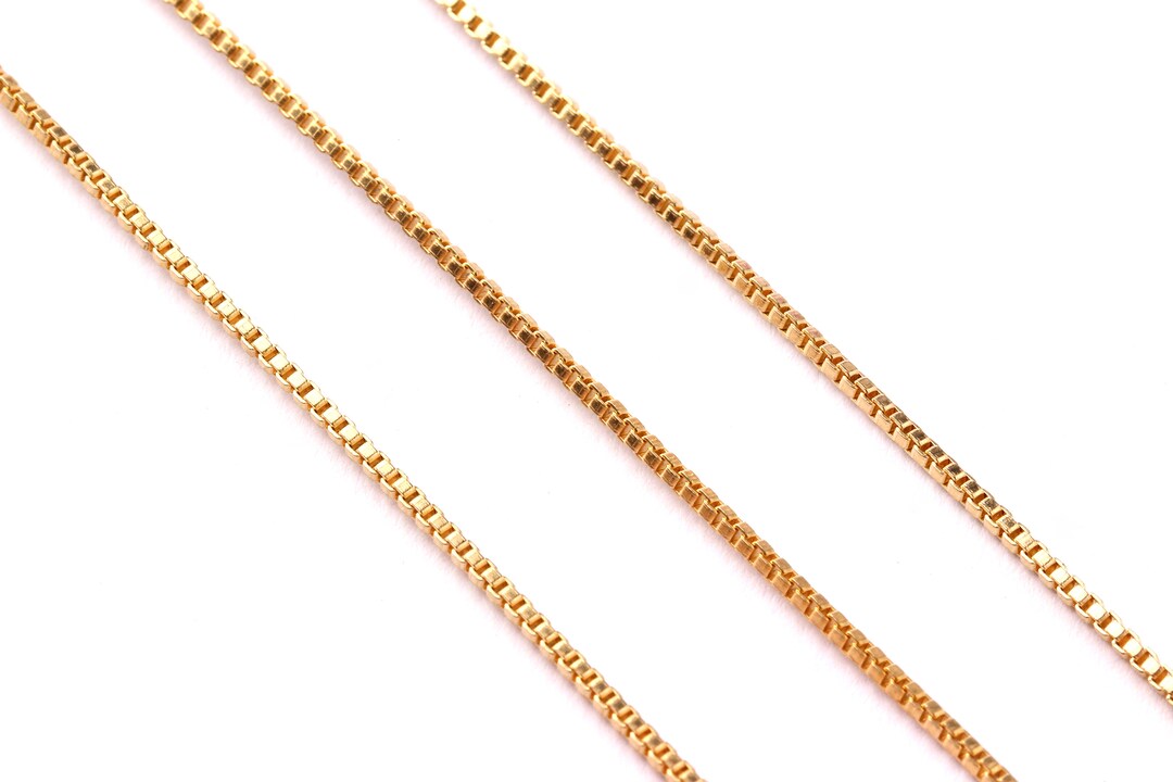 Cube Box Chain Link Square Chain Raw Brass Chain Tiny - Etsy