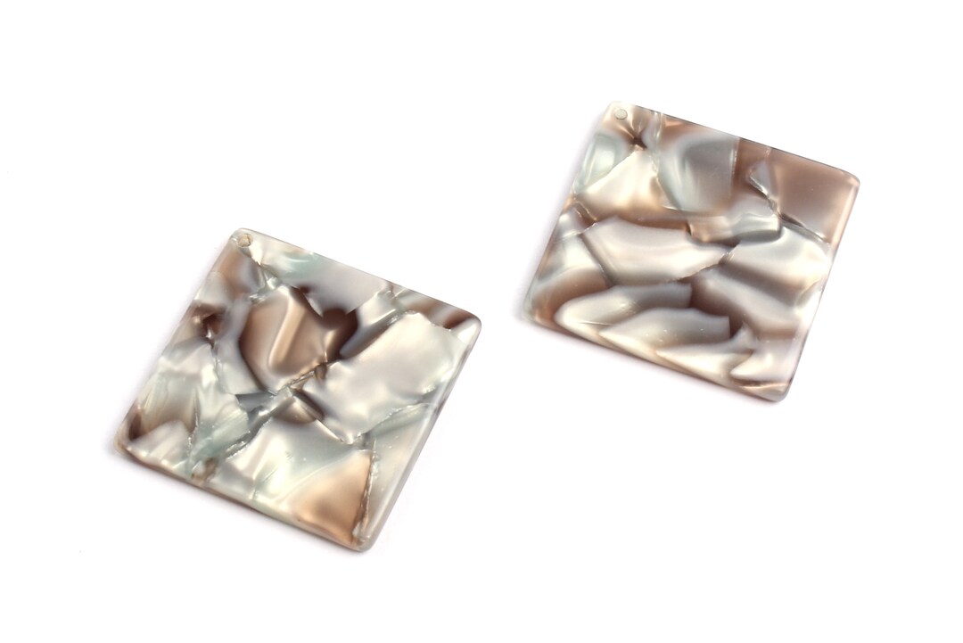 Acetate Square Charms - Square Earings and Pendant - Earring Findings ...