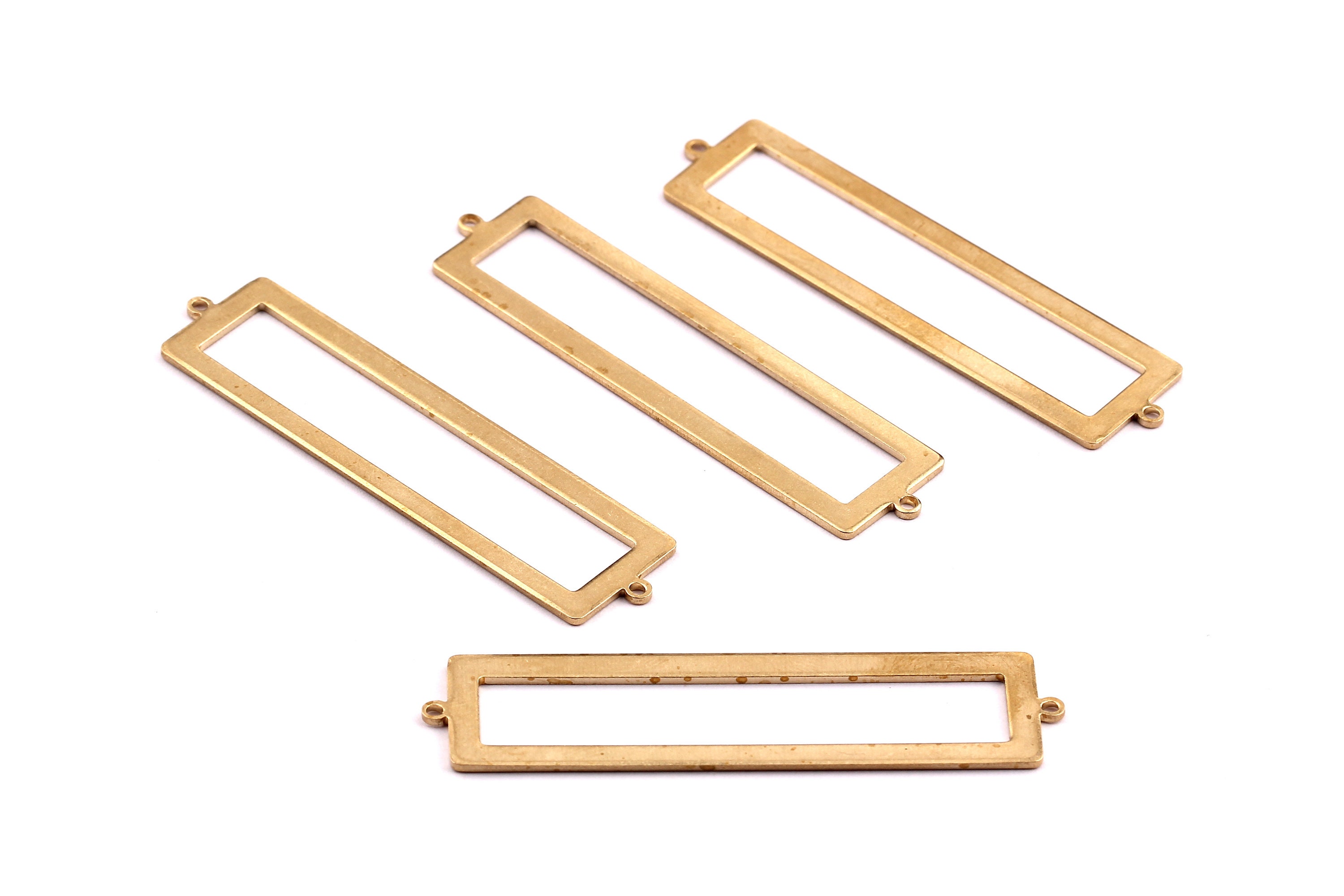 Raw Brass Connector Rectangle Shaped Brass Connector - Etsy