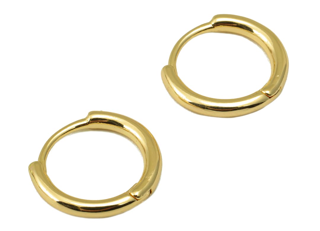 Brass Hoop Earring Clasp - Brass Round Hoop Clasp -circle Huggie Hoop ...