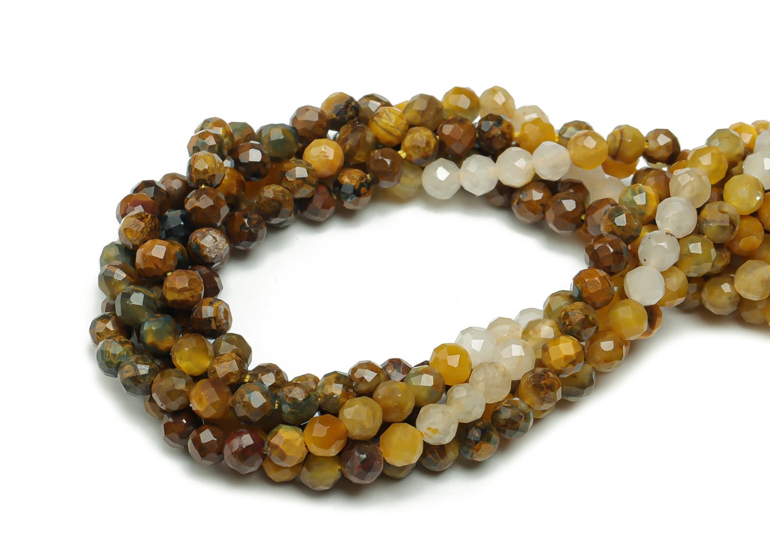 Peter Stone Runde Perlen 4mm - 15,5 Zoll - Facettierte Runde Edelstein ...