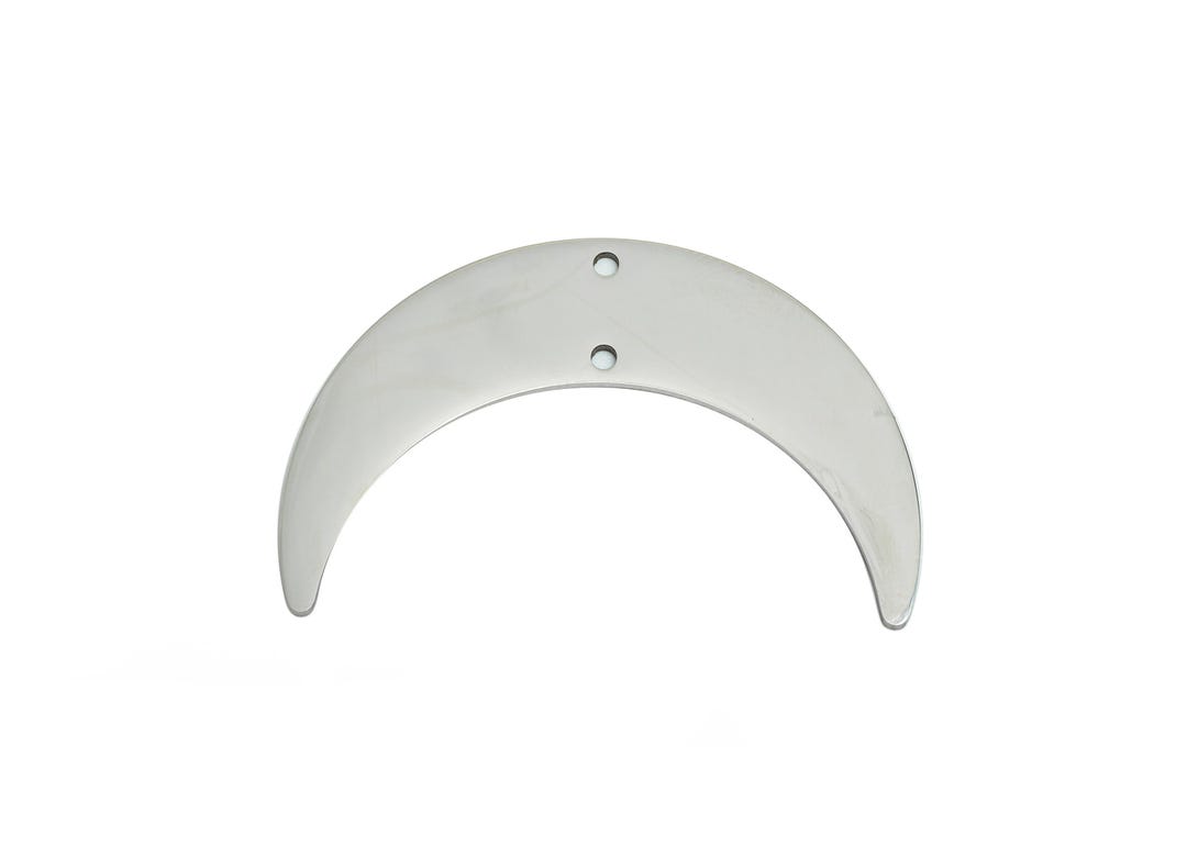 Steel Crescent Connector - Steel Open Lunar Pendant - Celestial Jewelry ...