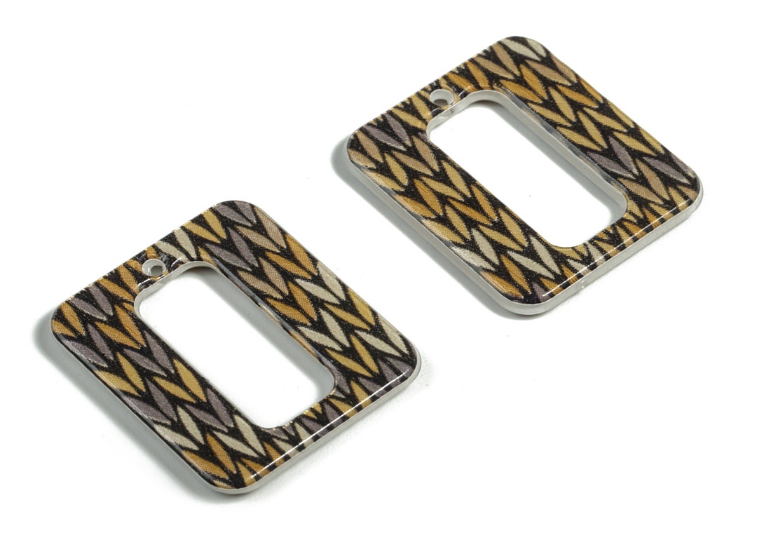 Acrylic Square Earring Charms - Rectangle Pendant - Earring Finding ...