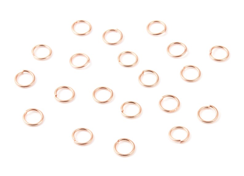 Brass Open Jump Rings 8x1mm Rose Tone Plated Brass Open - Etsy